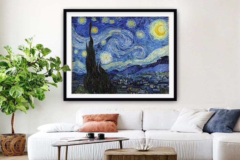 The Starry Night Framed Van Gogh Art Print | Canvas Prints Perth